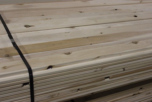 ThreeQuarterx3x8 Cedar Sanded beveled trim – Heartwood Mills
